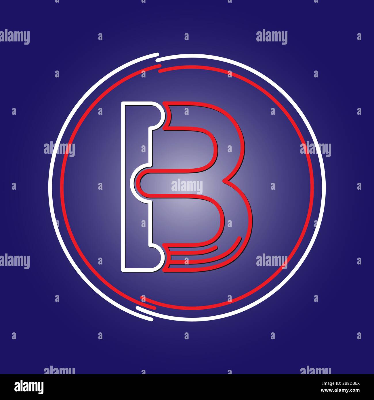 Stylized letter B. Vector image for a logo, website, or app Stock ...
