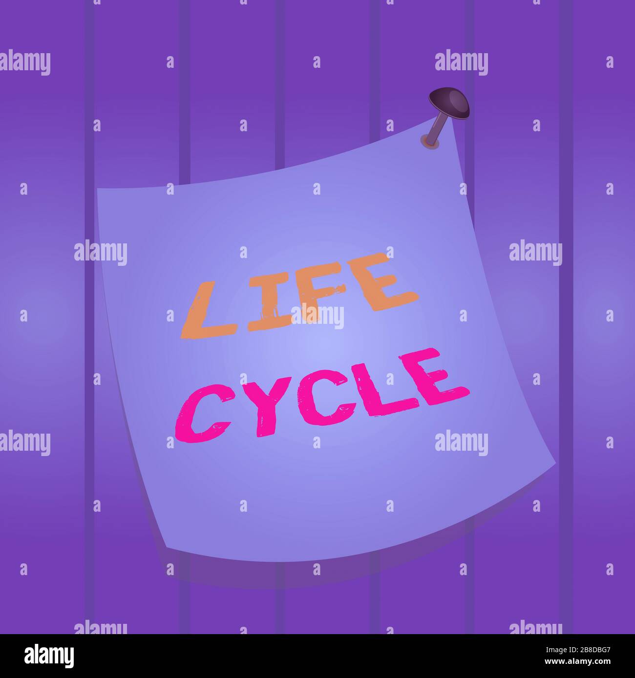 Writing note showing Life Cycle. Business concept for the series of ...