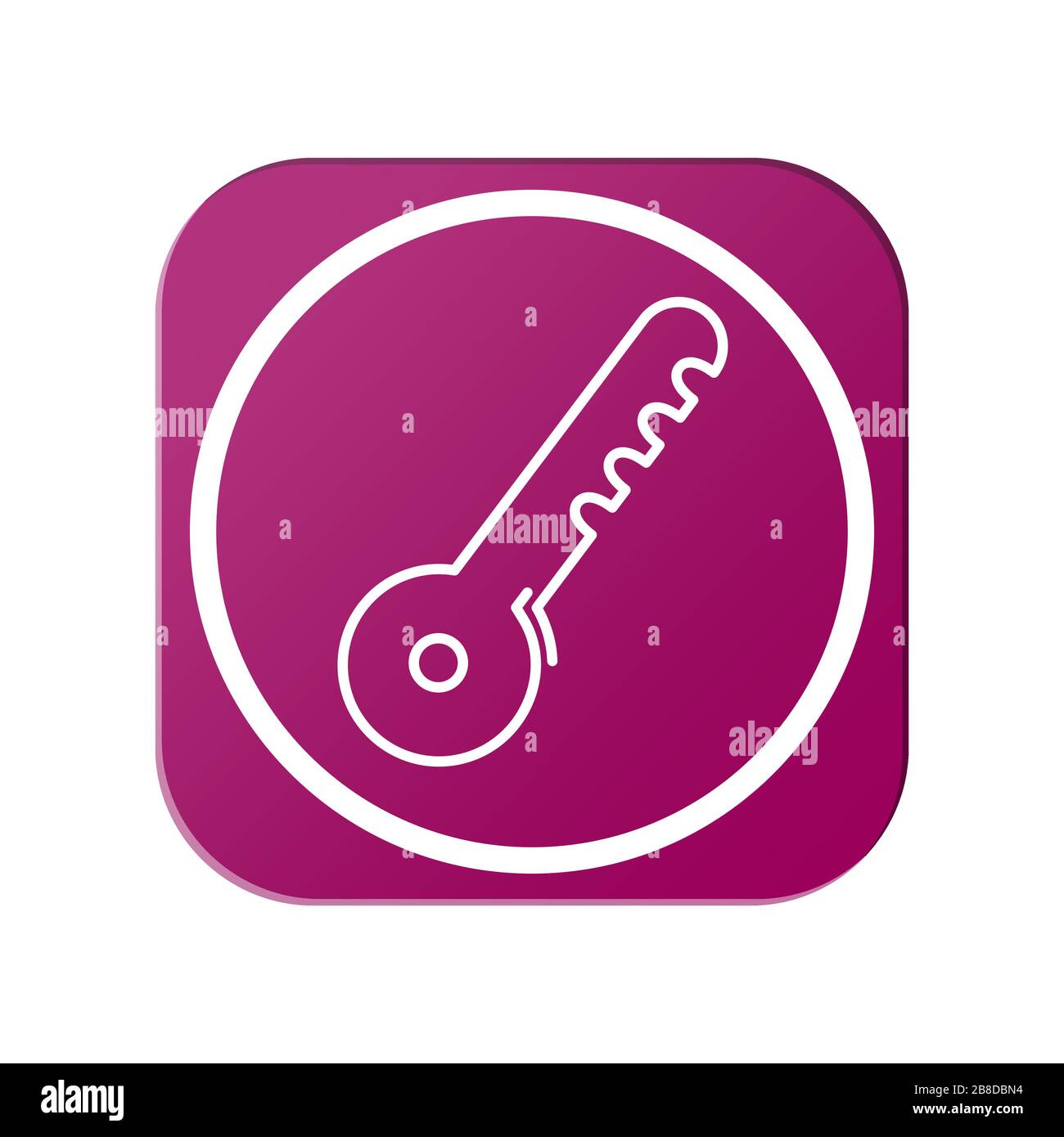 Vector icon of an abstract key. Simple flat design for website and app ...