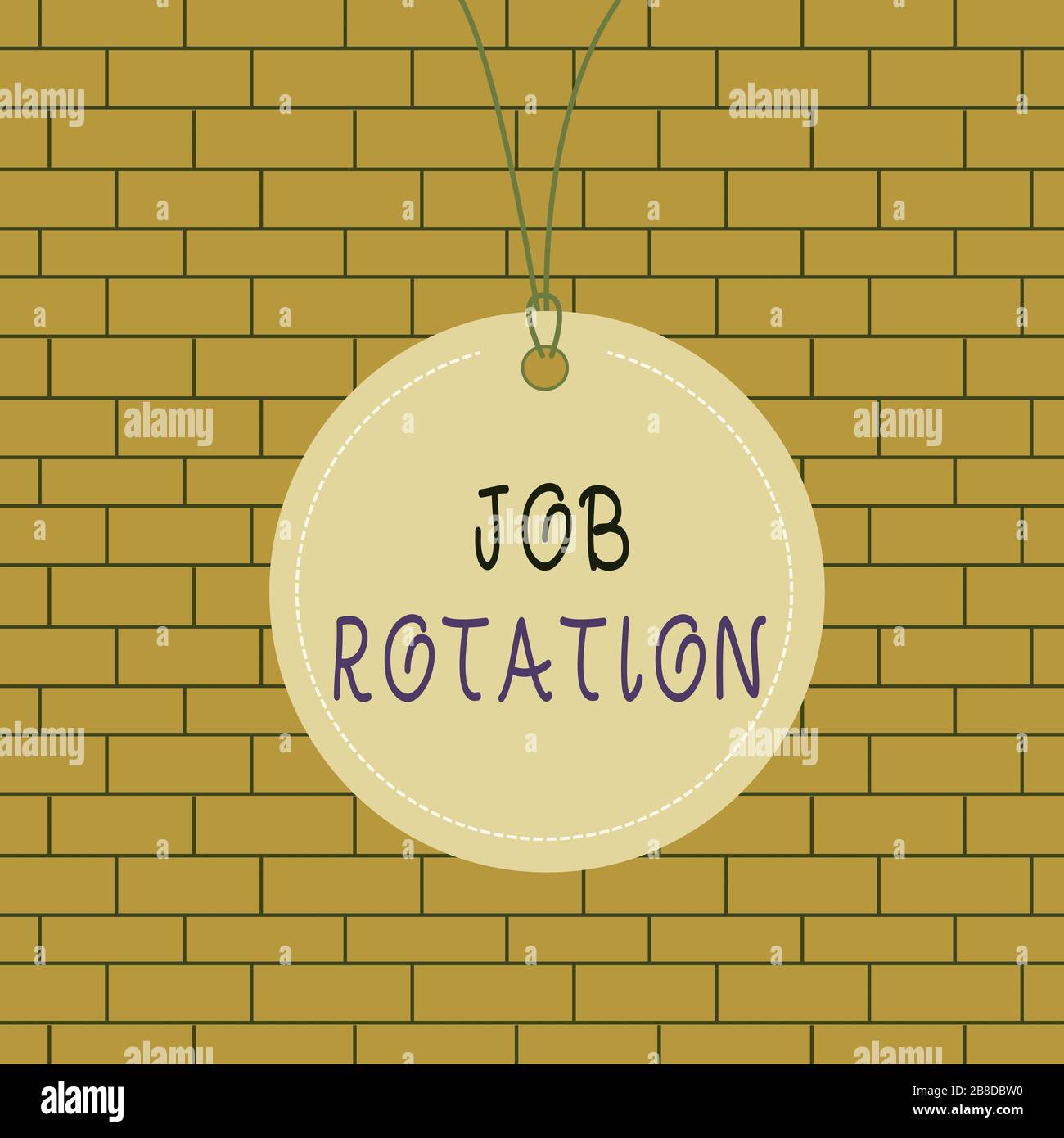 Text sign showing Job Rotation. Business photo text the practice of ...