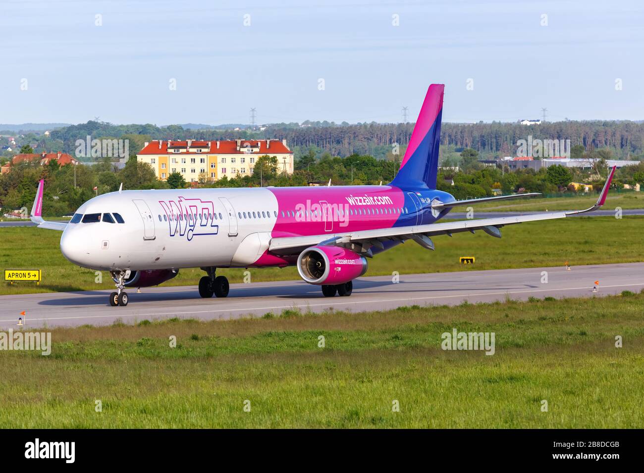 Gdansk, Poland – May 29, 2019: Wizzair Airbus A321 airplane at Gdansk ...