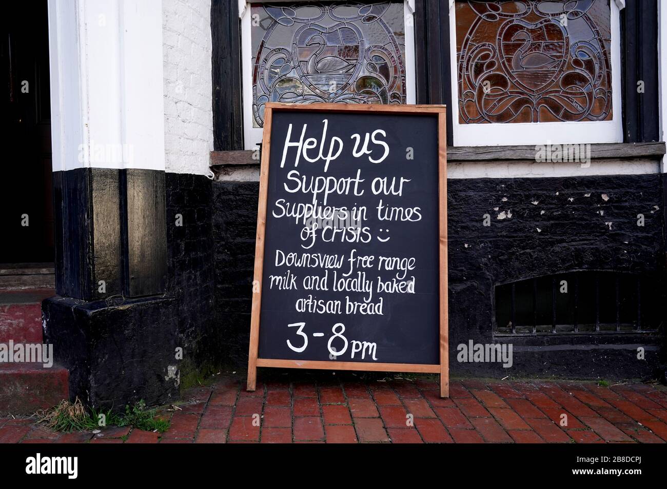 A general view of The Swan Inn pub in Lewes, Sussex which has re-opened ...