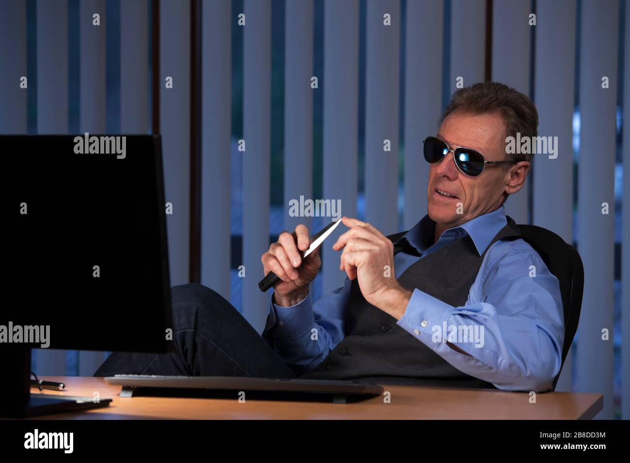 Reflective desk hi-res stock photography and images - Alamy