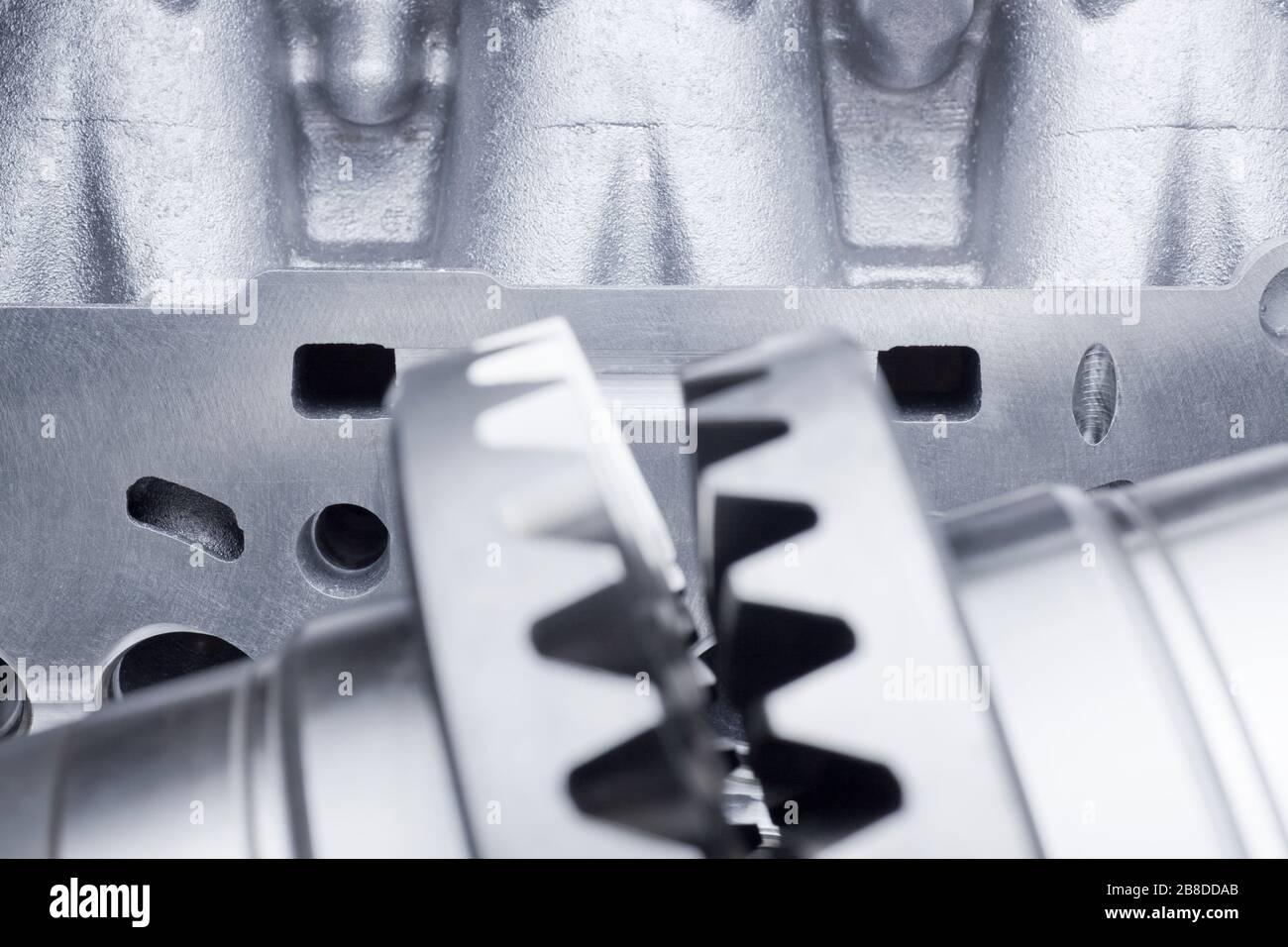 Detail of a machinery with cog wheels - focus on the background Stock ...