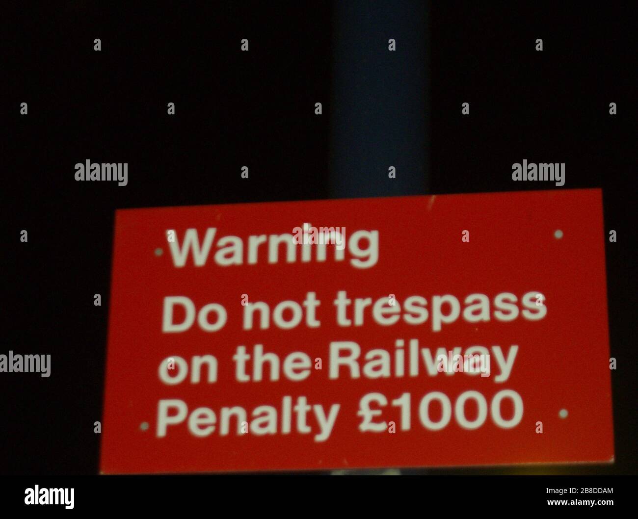 Warning trespass on railway sign hi-res stock photography and images ...