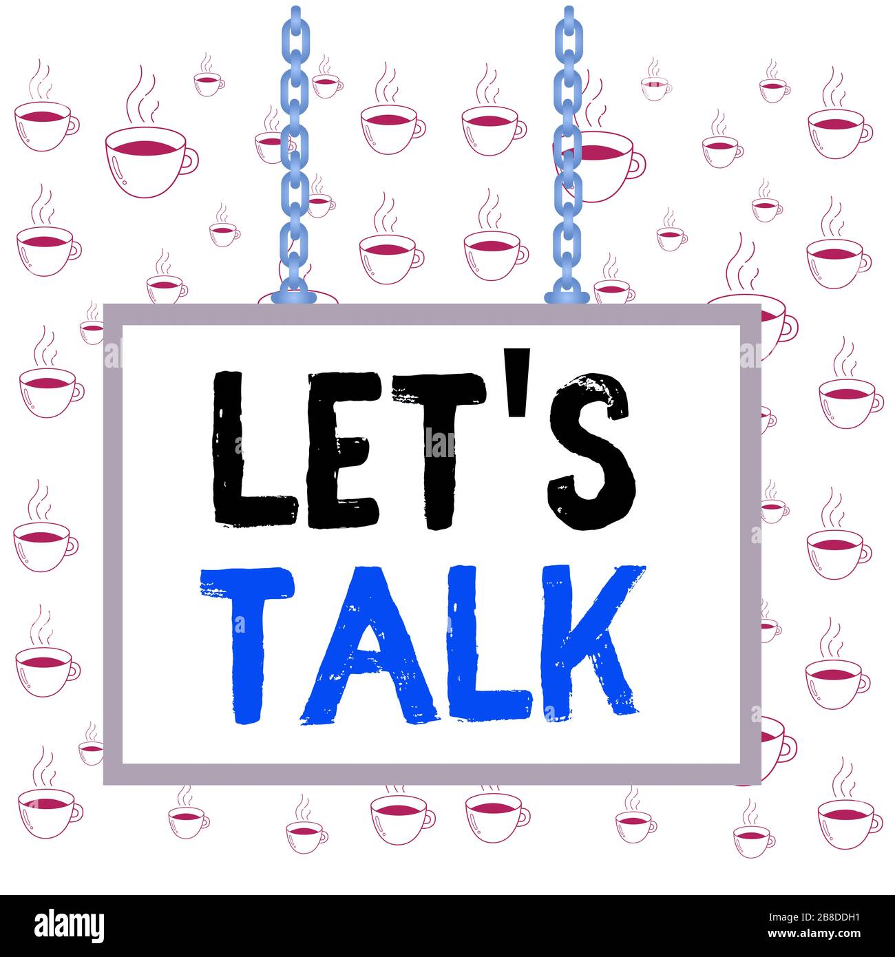 Writing note showing Lets Is Talk. Business concept for suggesting in ...