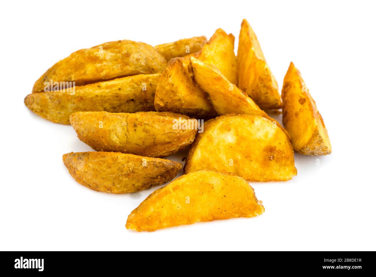 Potato wedges isolated on white background Stock Photo - Alamy