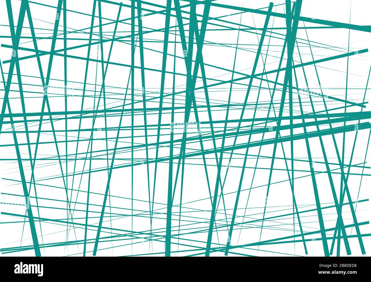 Abstract geometric art with random, chaotic lines. Straight crossing, intersecting lines texture ...