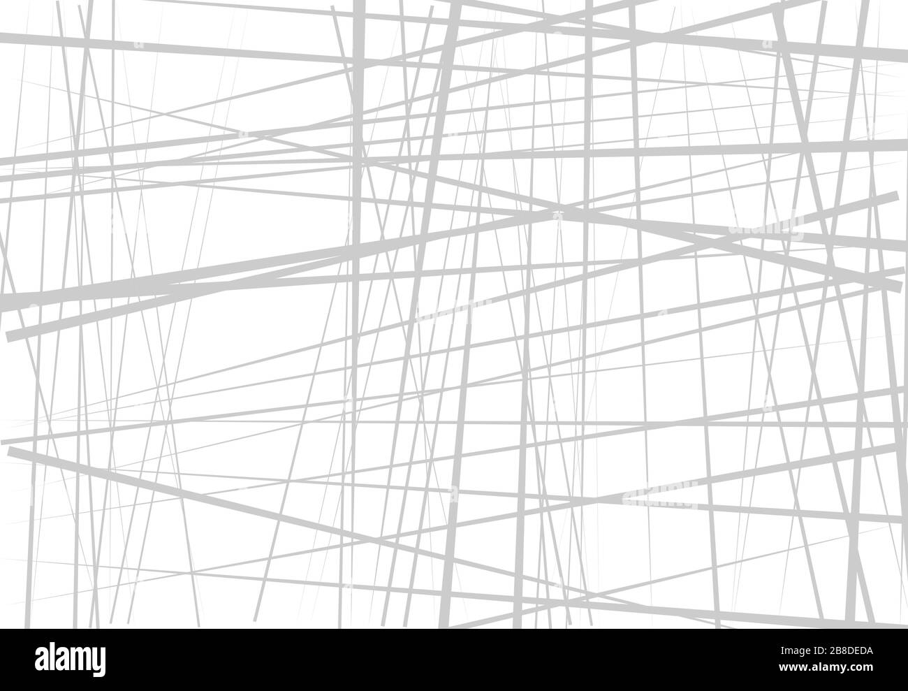 Abstract geometric art with random, chaotic lines. Straight crossing, intersecting lines texture ...