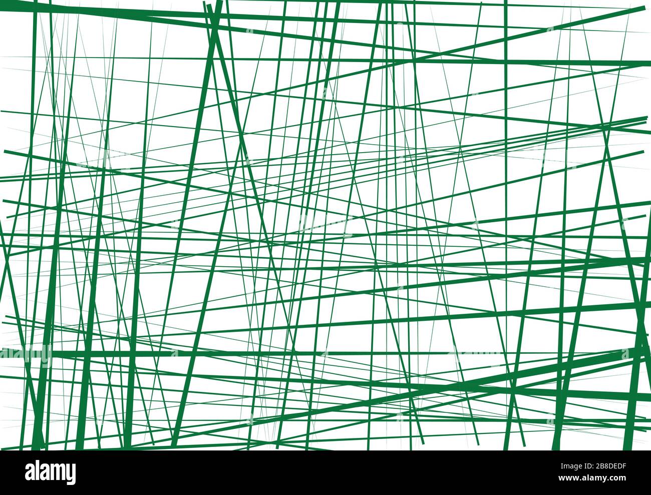 Abstract geometric art with random, chaotic lines. Straight crossing, intersecting lines texture ...