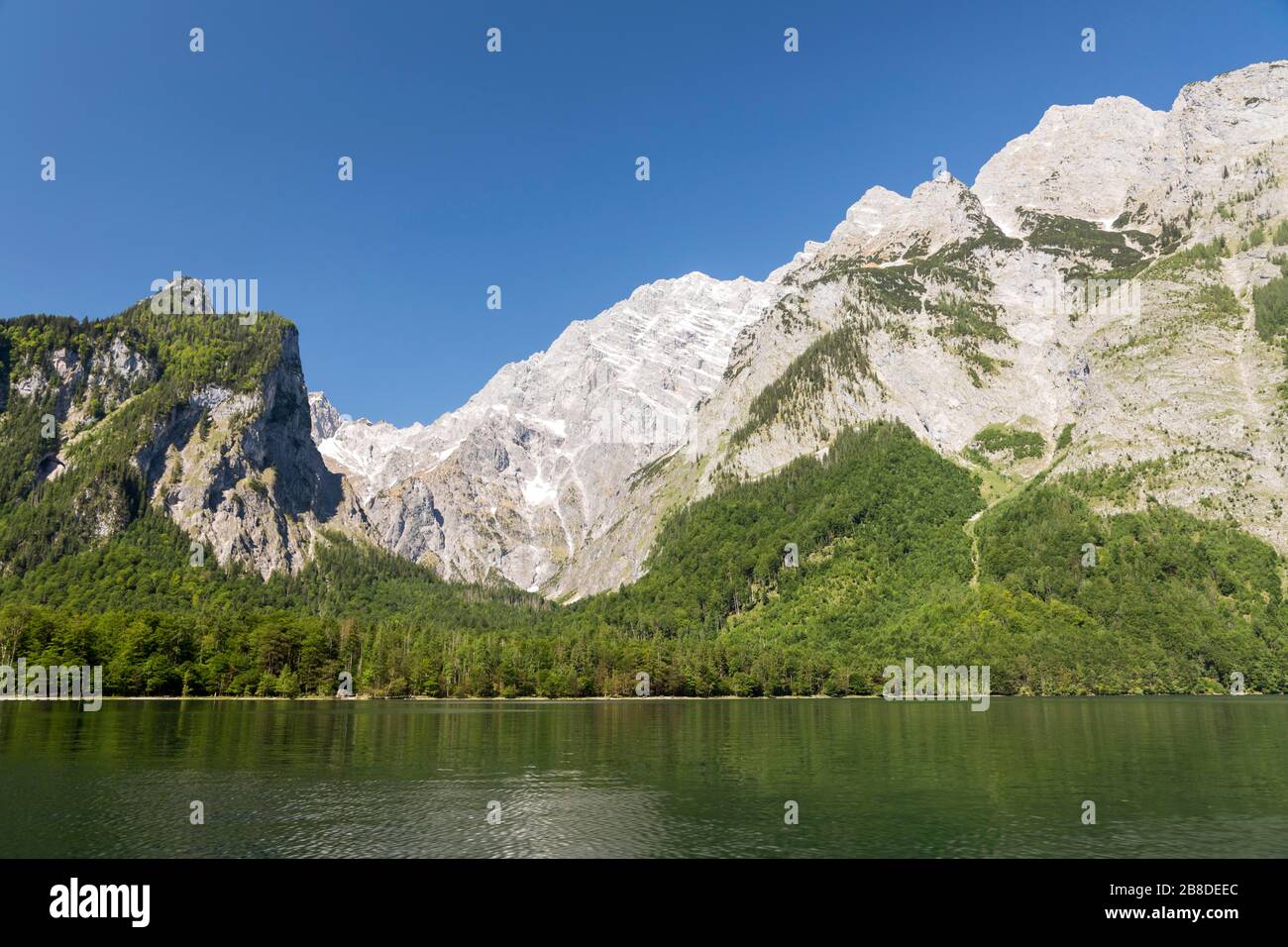 Watzmann from Koenigssee, Berchtesgaden, Bavaria, Germany Stock Photo ...