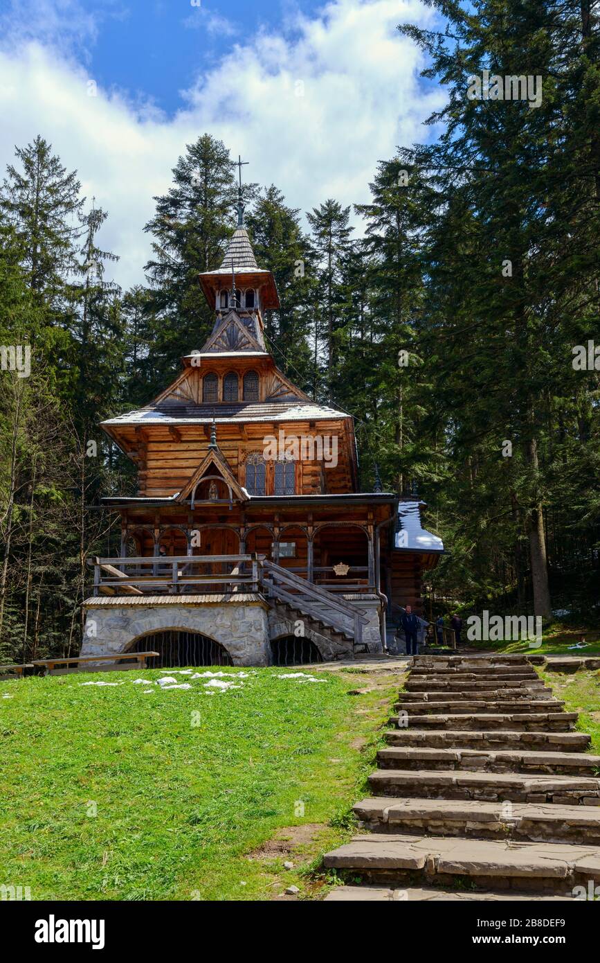 Jaszczurowka Chapel in Zakopane style, Witkiewicz style, Zakopane ...
