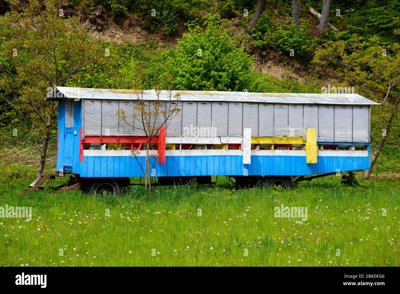 Bee cart, Javornik, Moravian-Silesian Region, Czech Republic Stock ...