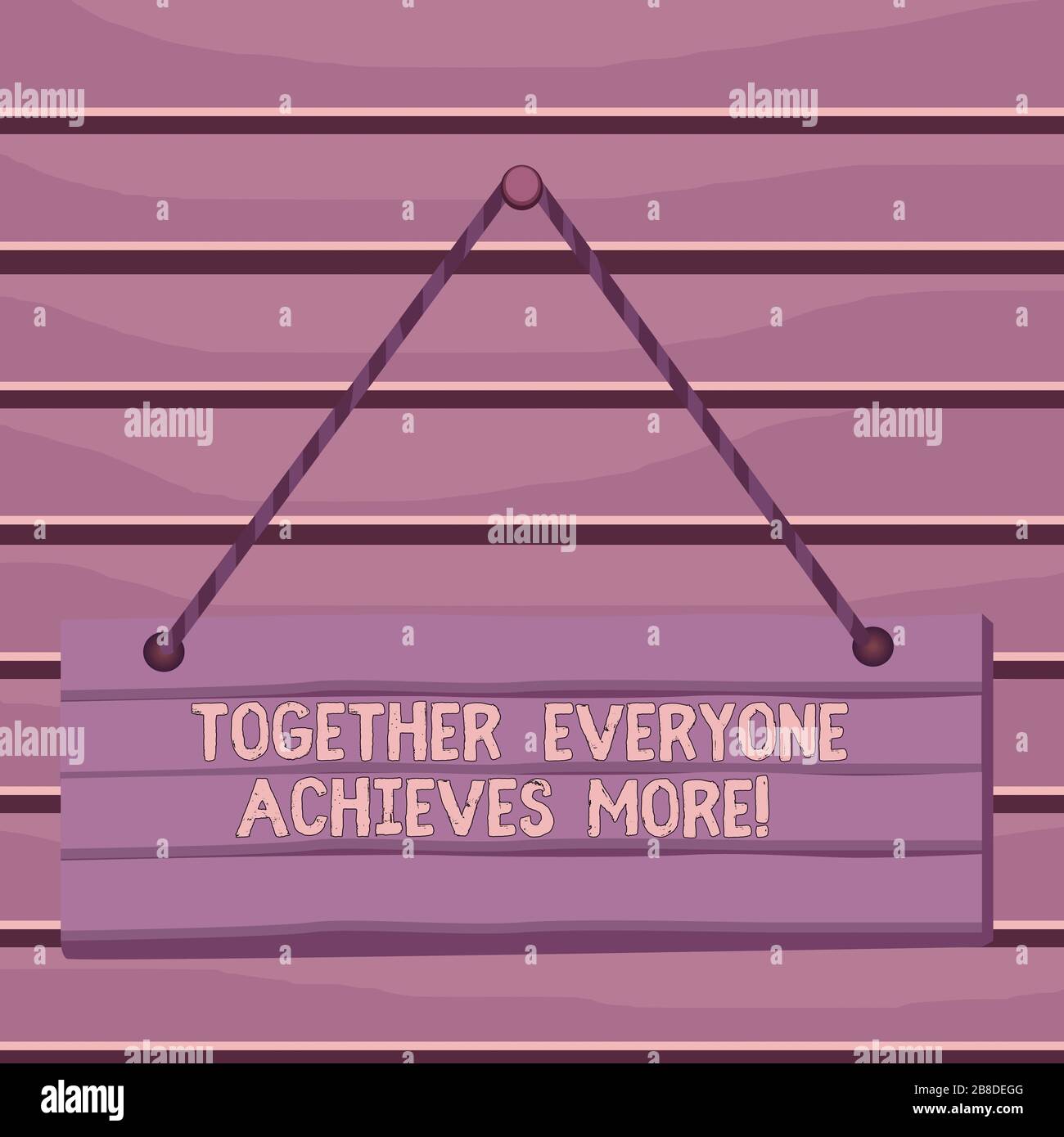 Conceptual hand writing showing Together Everyone Achieves More ...