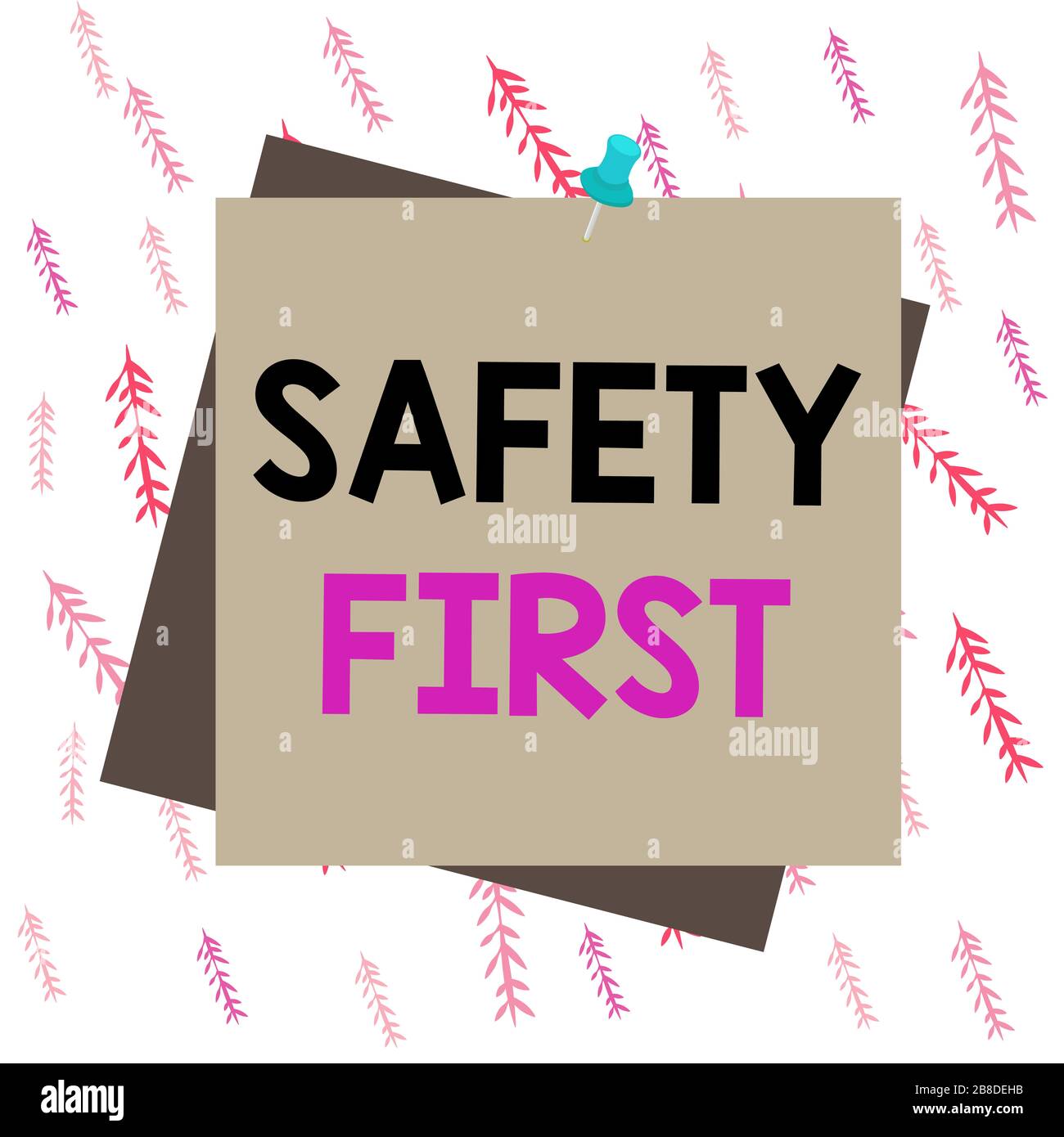 Handwriting text writing Safety First. Conceptual photo used to say ...