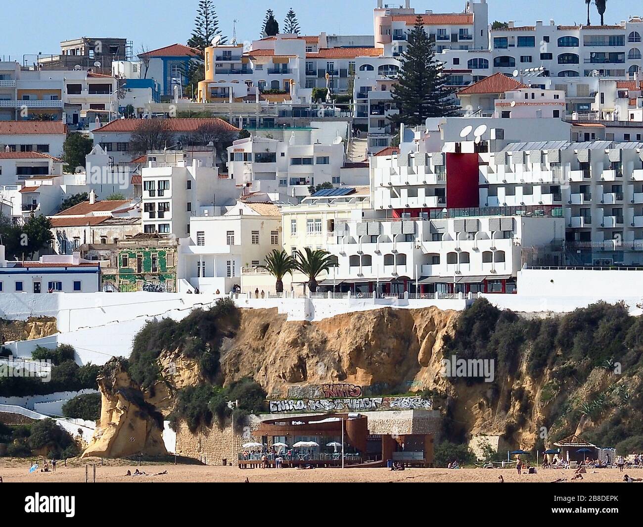 Beautiful cityscape of Albufeira at the Algarve coast of Portugal Stock ...