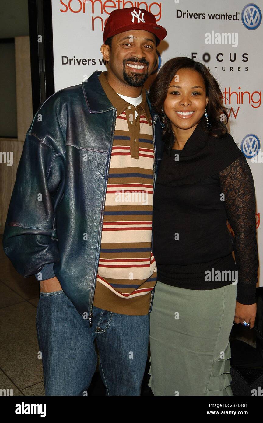 Mike Epps and Wife Michelle at the Los Angeles Premiere of "Something New" held at the Cinerama ...