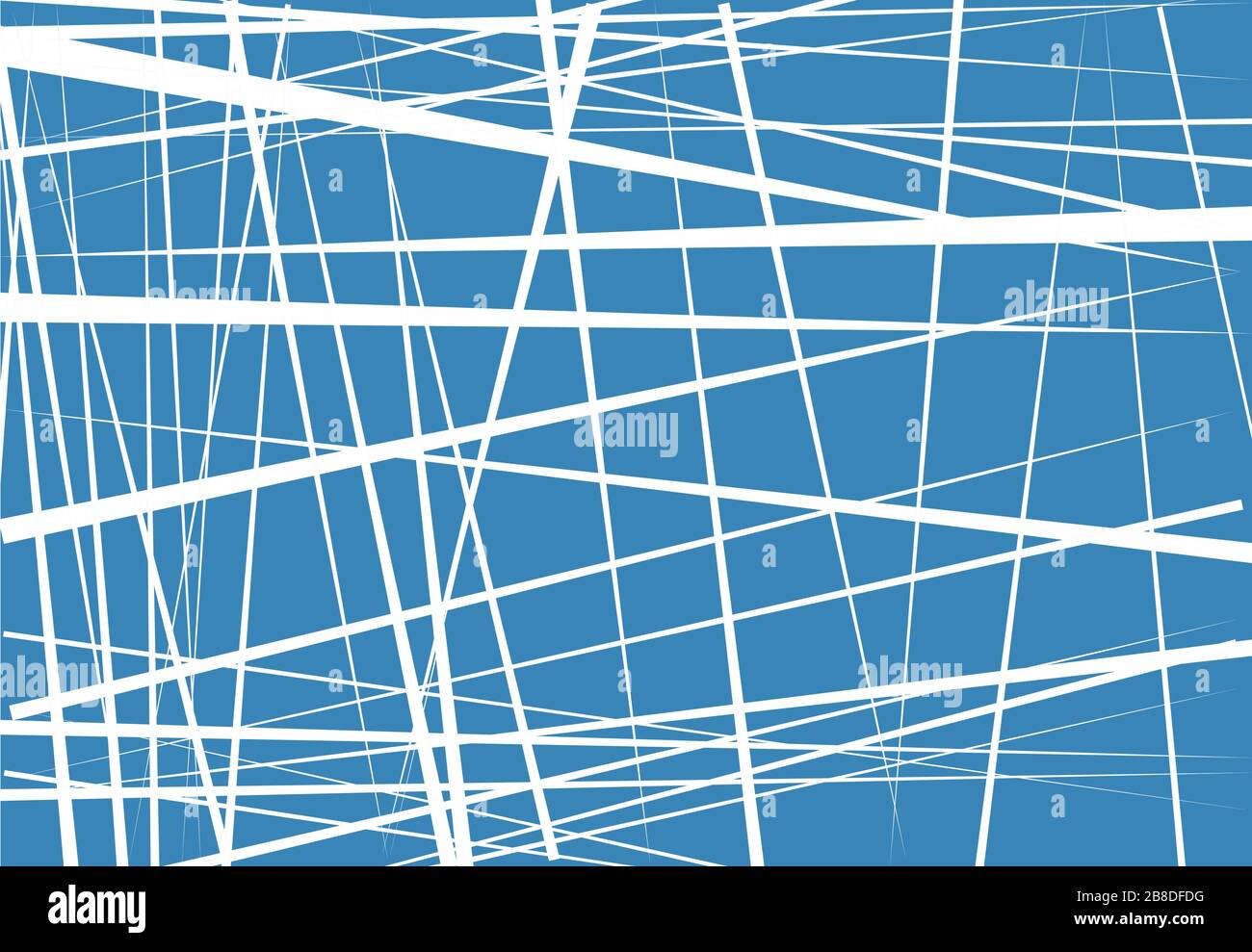 Abstract geometric art with random, chaotic lines. Straight crossing, intersecting lines texture ...