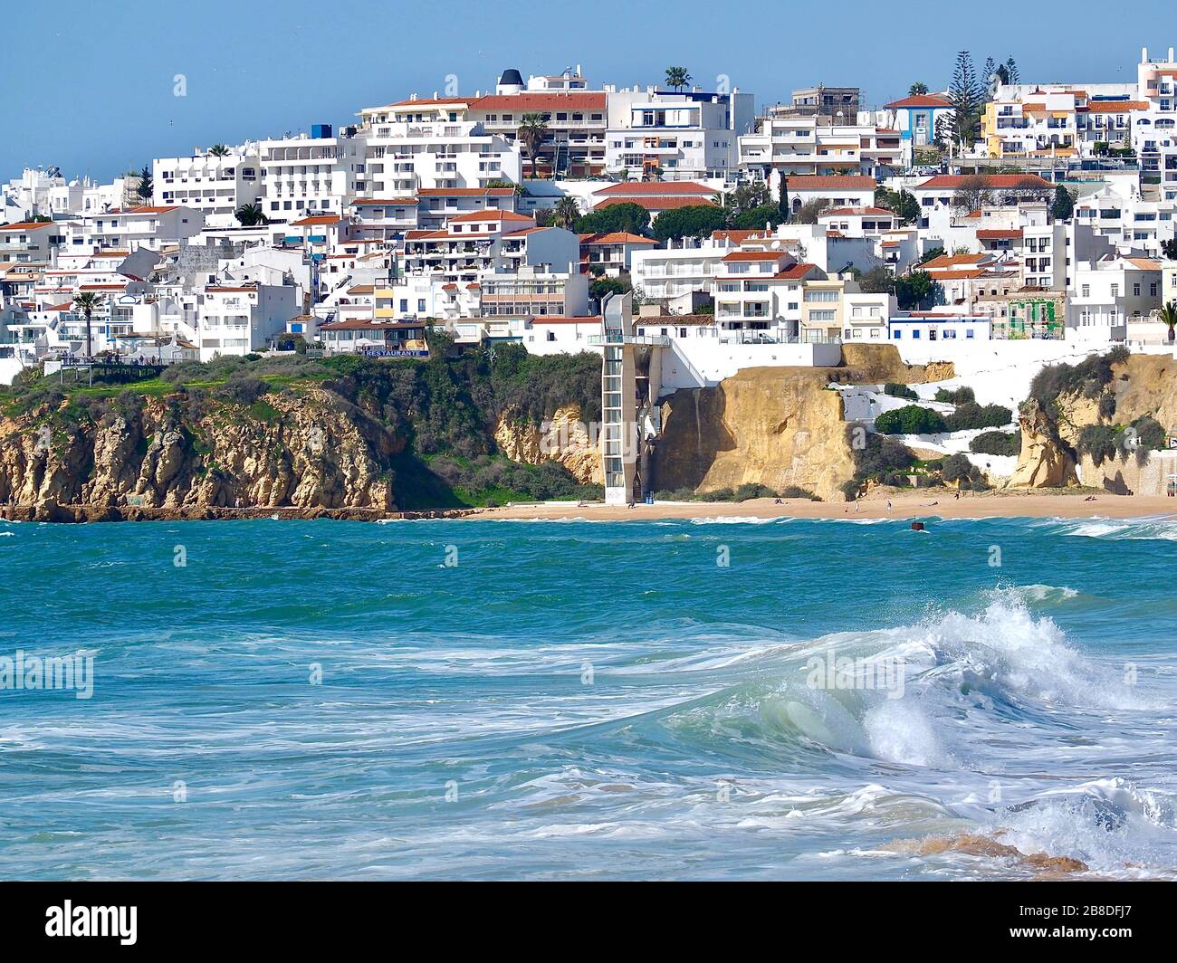 Beautiful cityscape of Albufeira at the Algarve coast of Portugal Stock ...