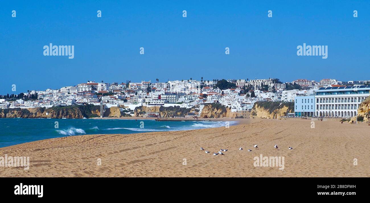 Beautiful cityscape of Albufeira at the Algarve coast of Portugal Stock ...
