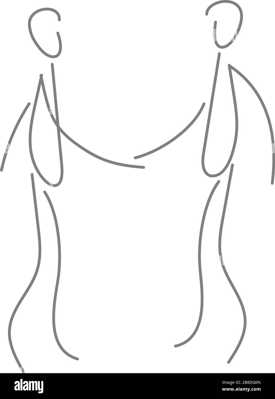 People Handshake Drawing