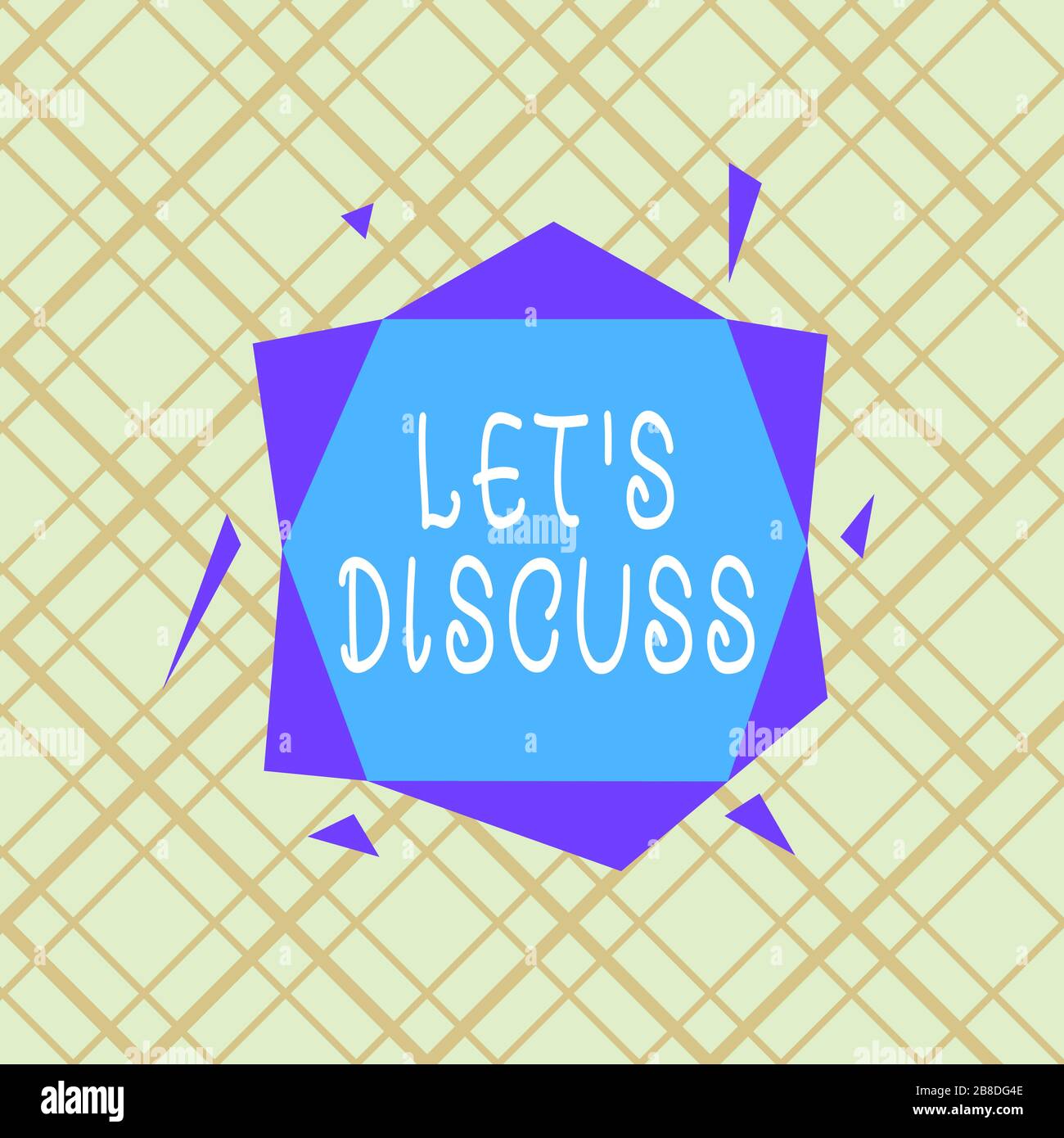 Writing note showing Lets Discuss. Business concept for asking someone ...