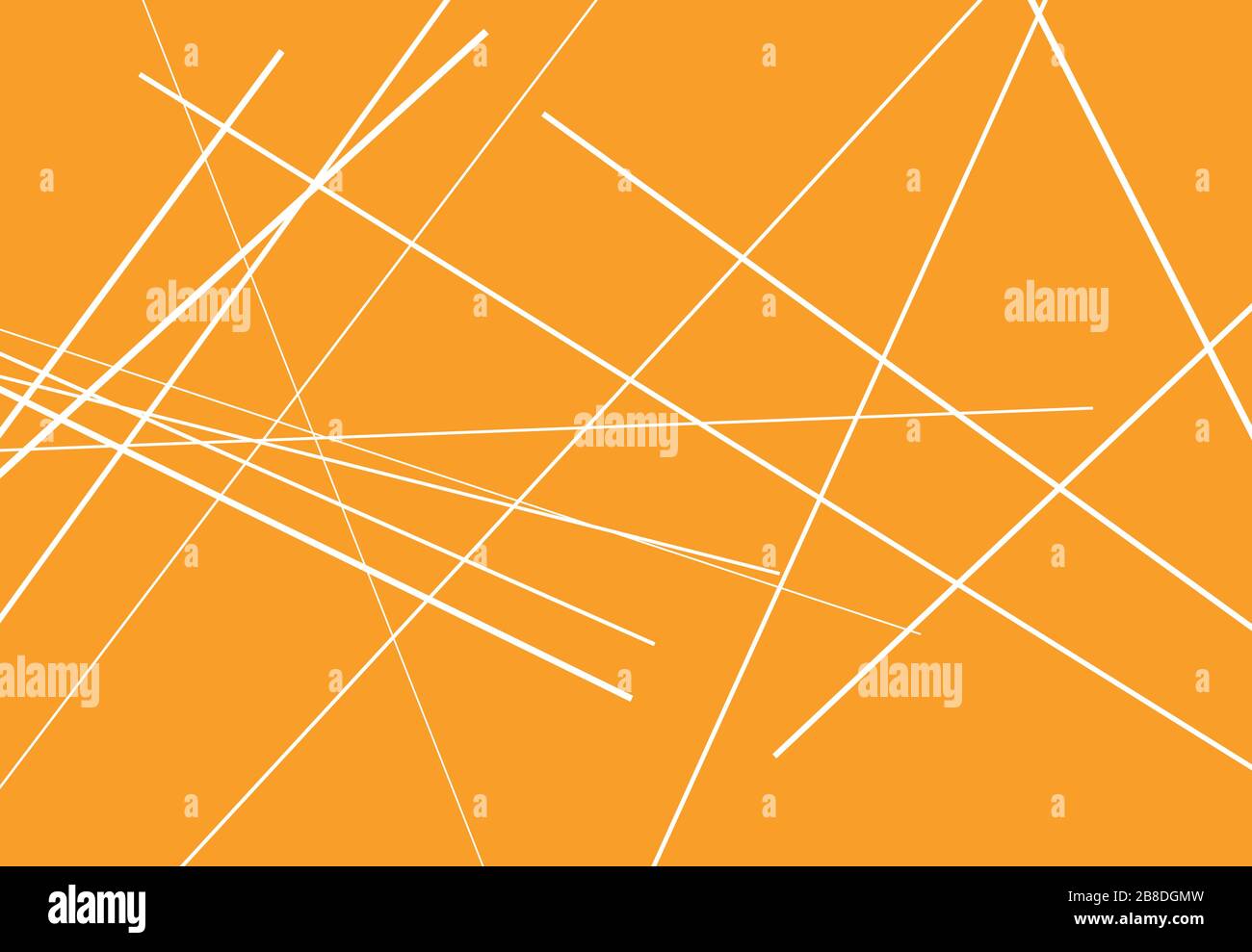 Abstract geometric art with random, chaotic lines. Straight crossing, intersecting lines texture ...