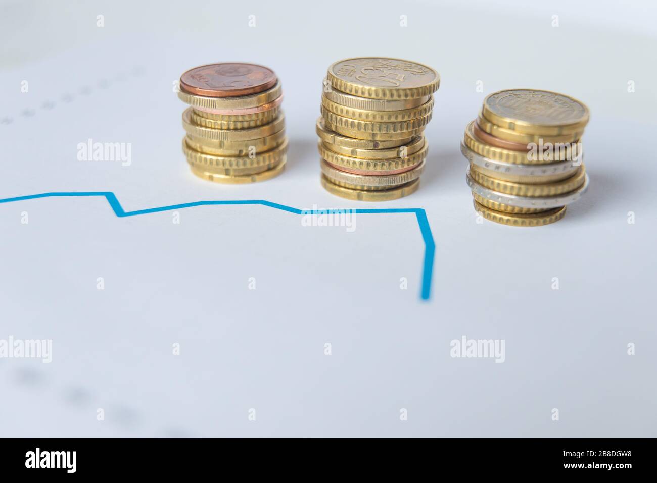 Stock exchange performance and value of the money Stock Photo - Alamy