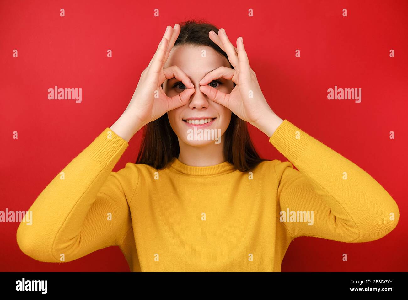 Nerdy girl glasses hi-res stock photography and images - Alamy