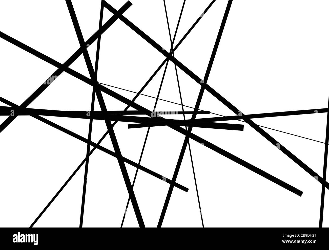 Abstract Geometric Art With Random Chaotic Lines Straight Crossing Intersecting Lines Texture