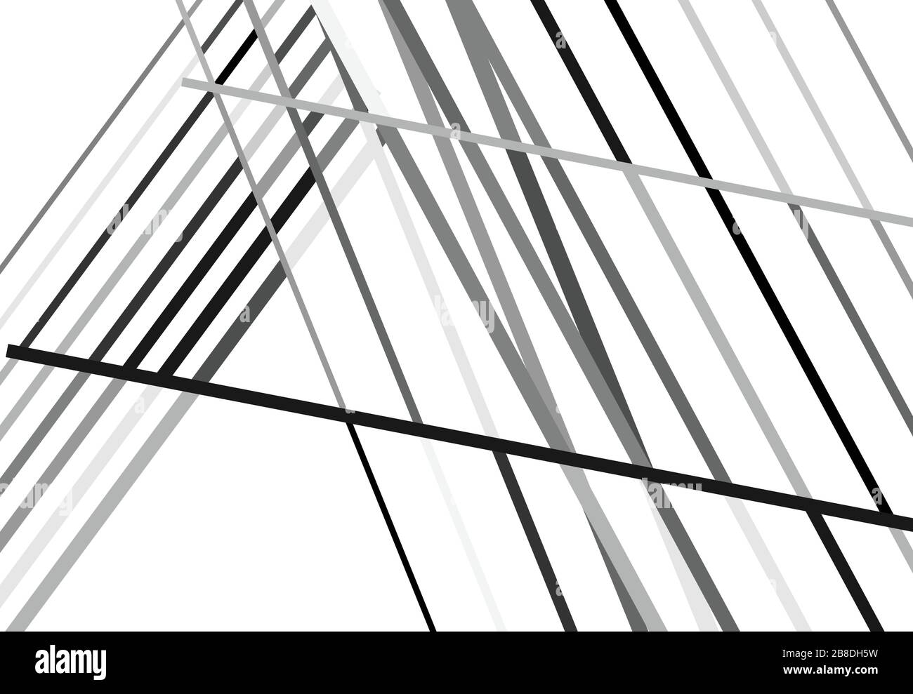 Abstract geometric art with random, chaotic lines. Straight crossing, intersecting lines texture ...