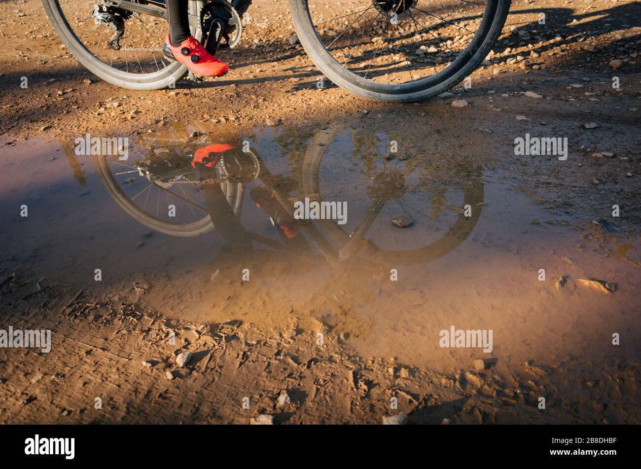 Cyclist rides gravel bicycle on hi-res stock photography and images - Alamy