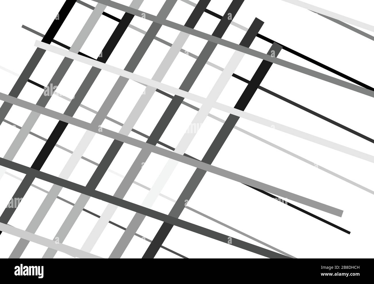 Abstract geometric art with random, chaotic lines. Straight crossing, intersecting lines texture ...