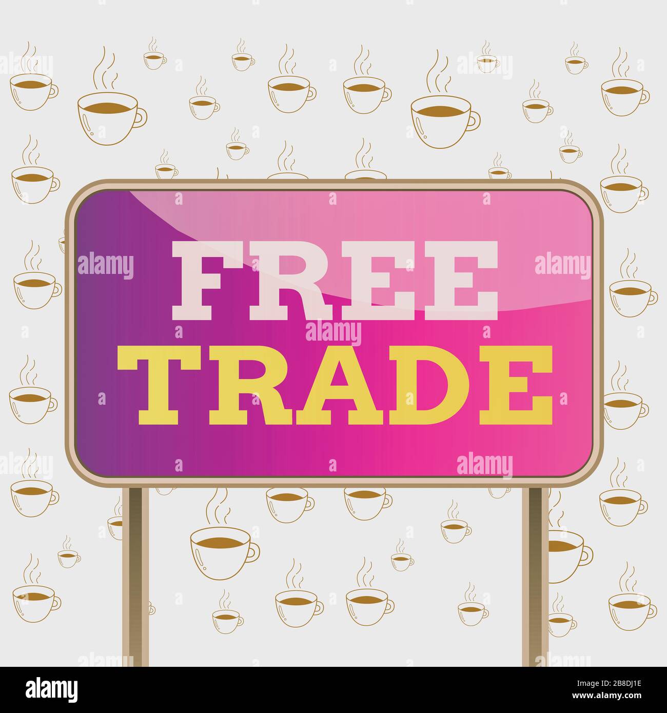Writing note showing Free Trade. Business concept for international ...