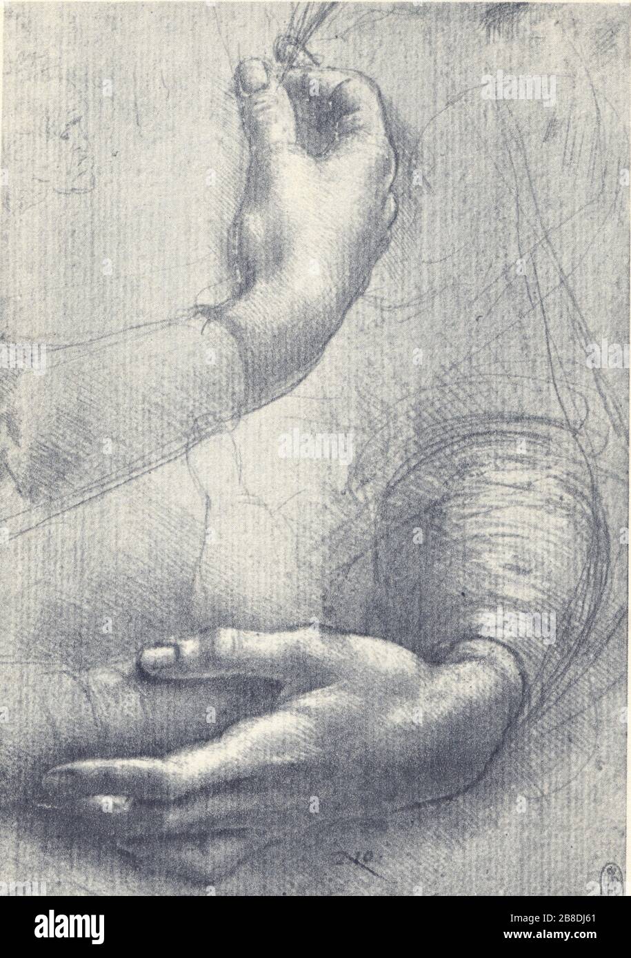 Leonardo da Vinci. Study of hands. 1474 Stock Photo - Alamy