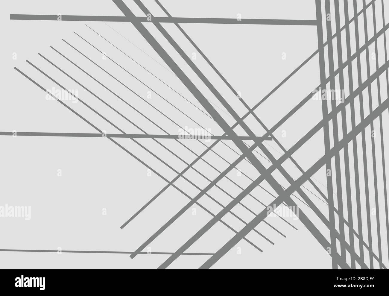 Abstract geometric art with random, chaotic lines. Straight crossing ...