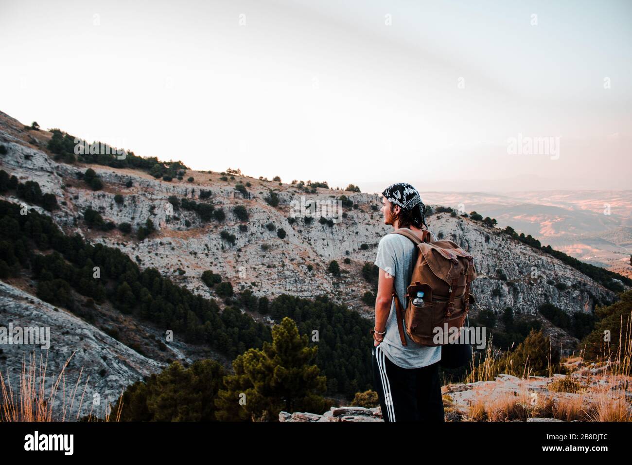 Brown backpack hi-res stock photography and images - Alamy