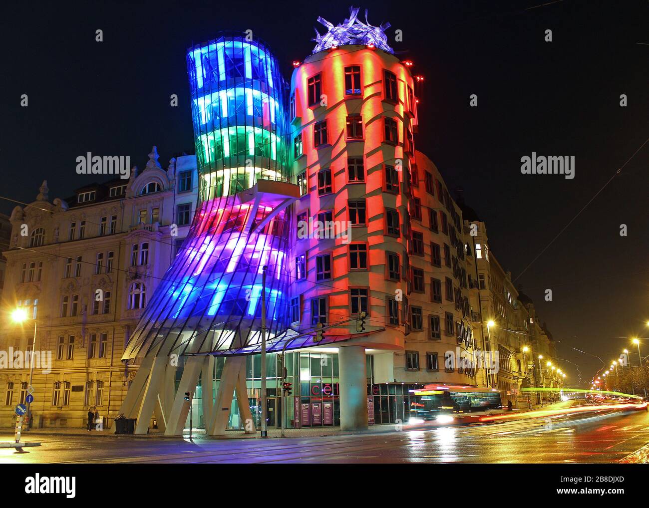 PRAGUE, CZECH REPUBLIC, APRIL 2017 – The rainbow dancing house in ...