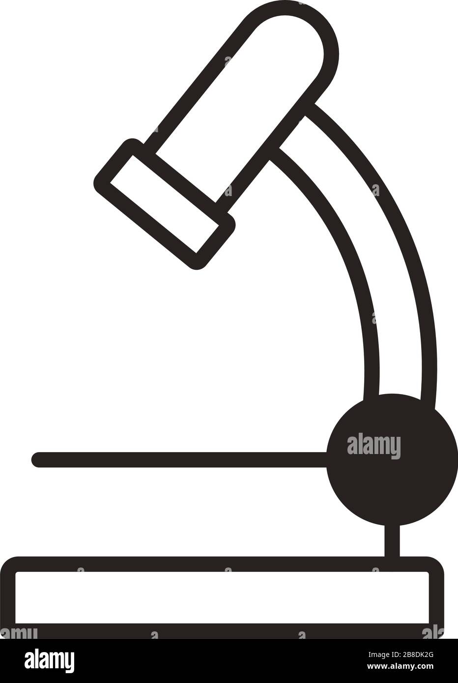 Microscope laboratory line style Cut Out Stock Images & Pictures - Alamy