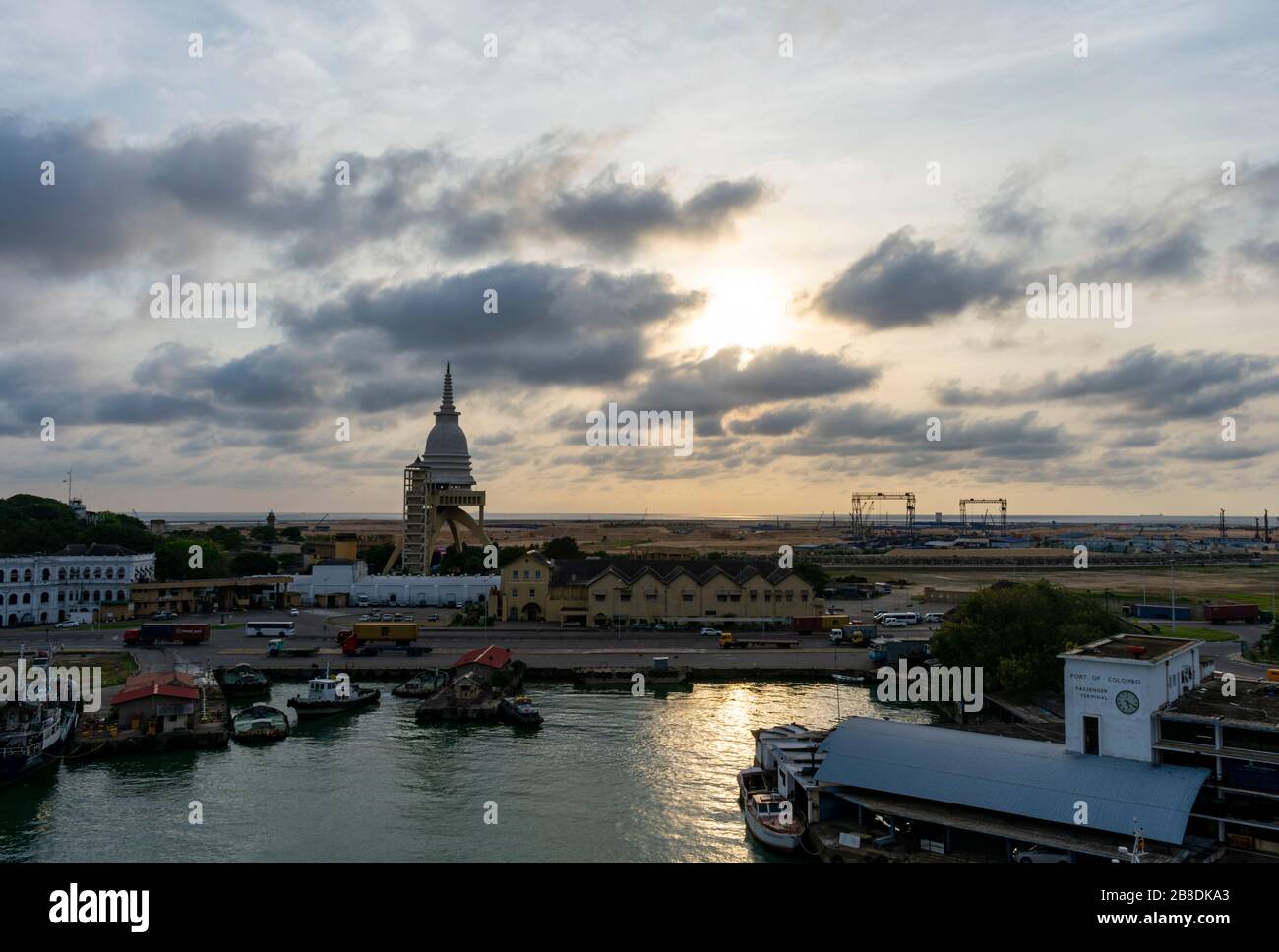 Sri Lanka, Colombo - December 31 2019 - The port of Colombo Stock Photo ...