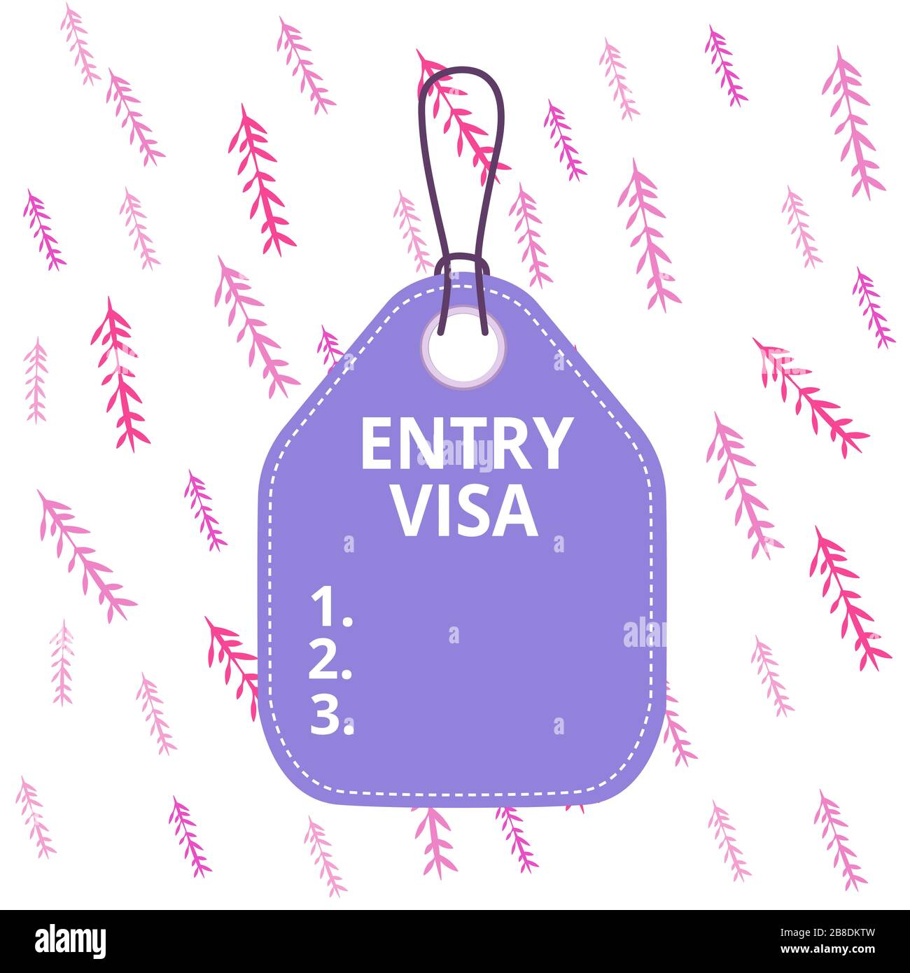 Handwriting text writing Entry Visa. Conceptual photo permission to ...