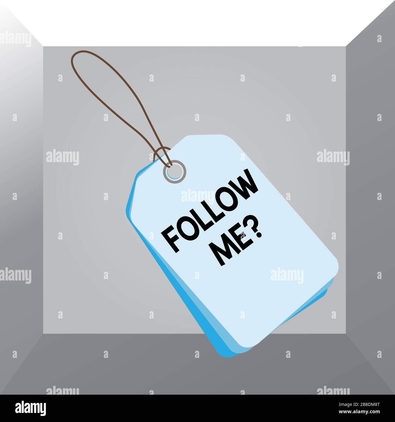 Conceptual hand writing showing Follow Me Question. Concept meaning go ...