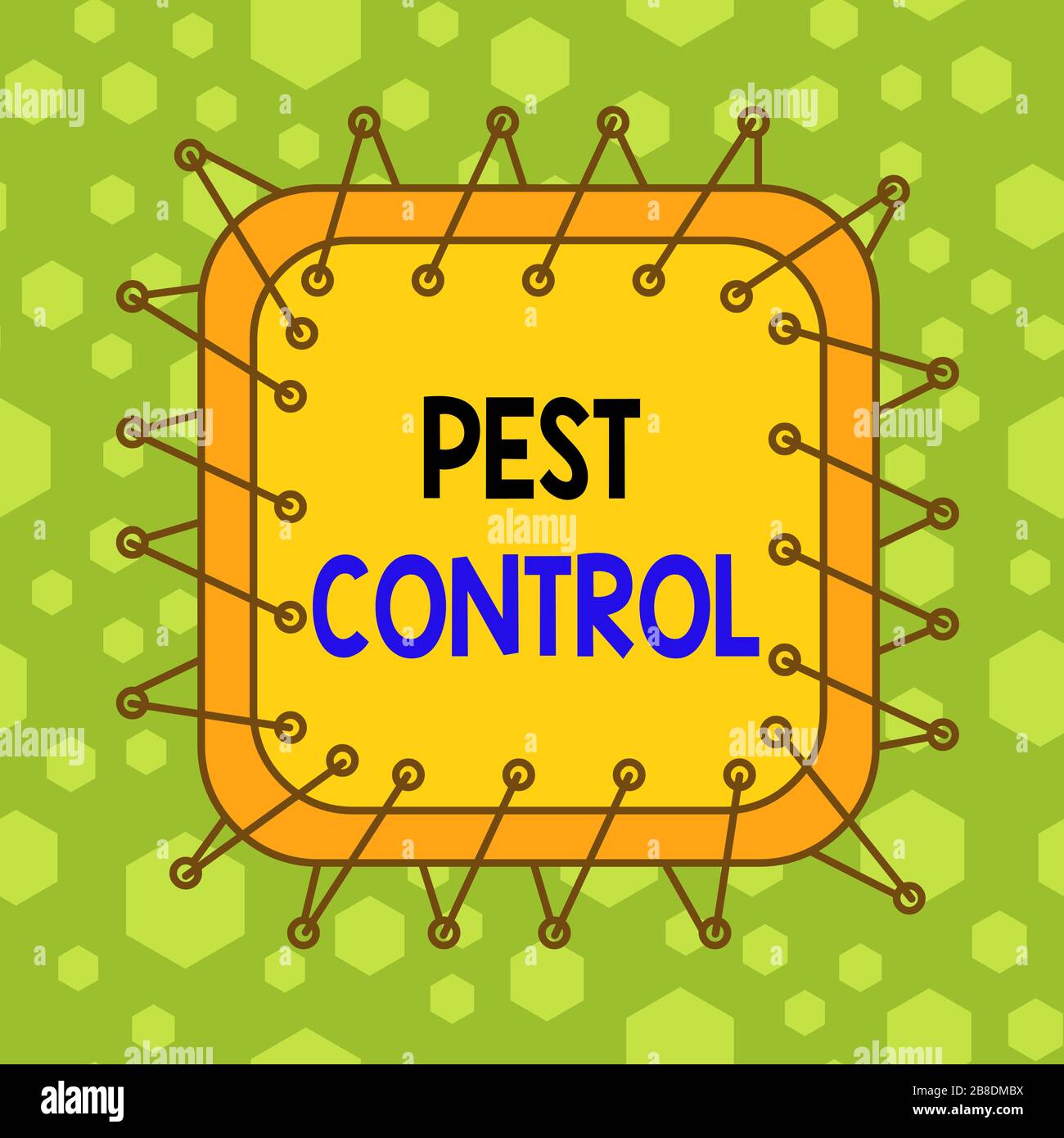 Writing note showing Pest Control. Business concept for management of a ...