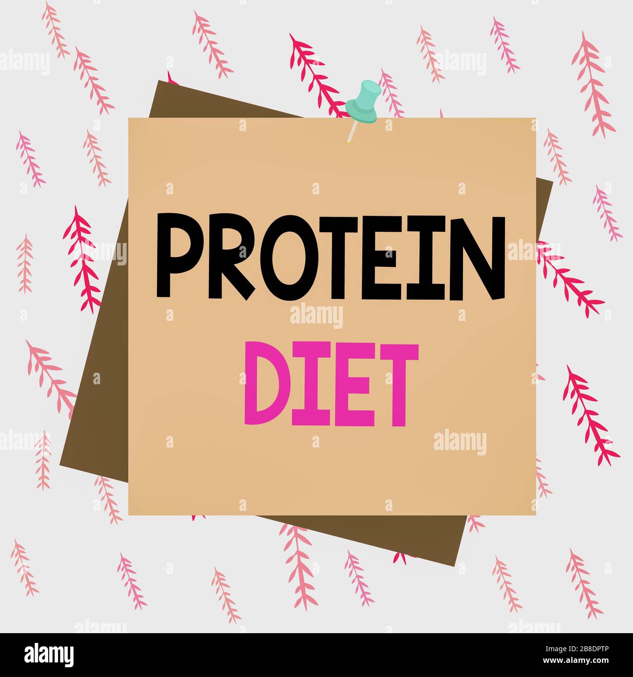 Handwriting text writing Protein Diet. Conceptual photo low in fat or ...