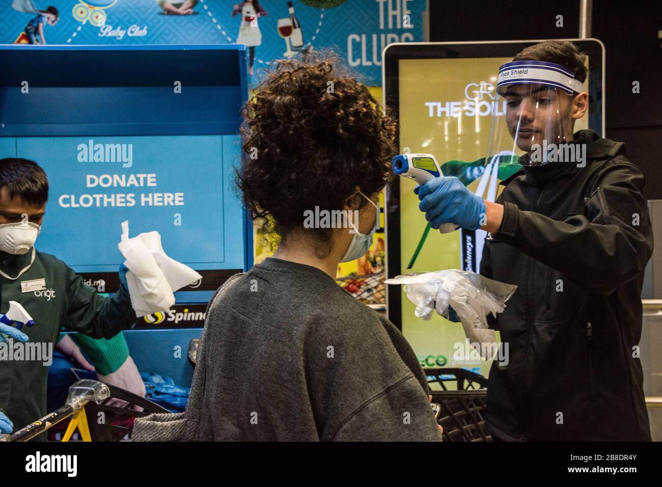 Spinneys, Beirut, Lebanon. 21st Mar, 2020. In an effort to slow the ...