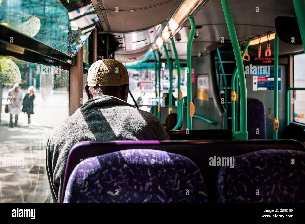 Person sitting too close on bus hi-res stock photography and images - Alamy