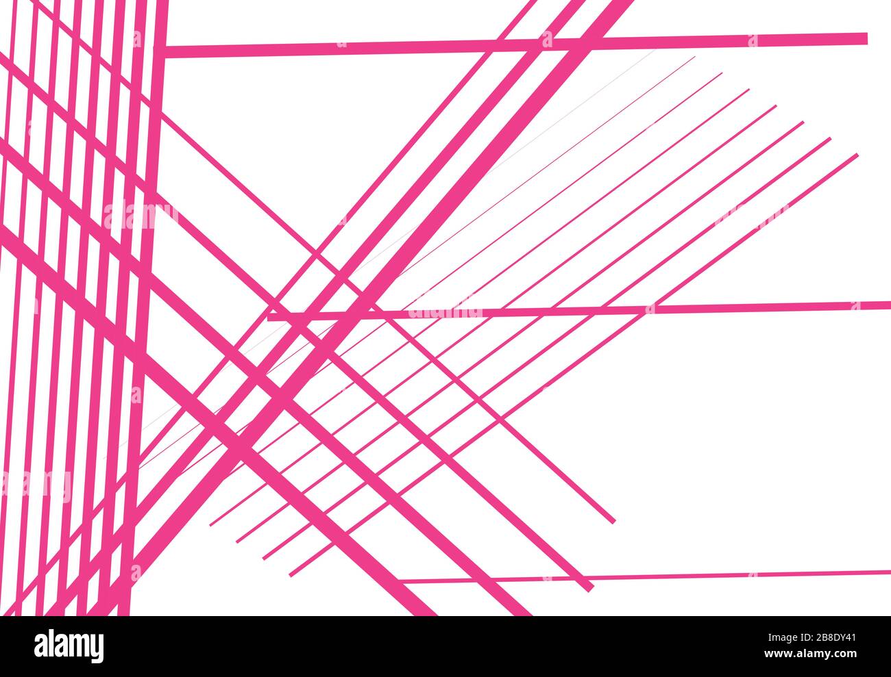 Colorful, monochrome abstract geometric art with random, chaotic lines. Straight crossing ...