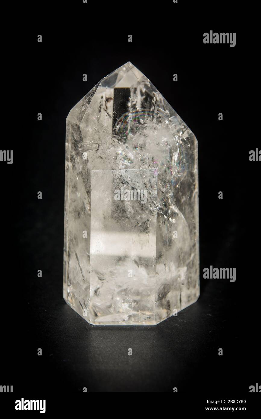 Beautiful white quartz mineral in close up shot Stock Photo - Alamy