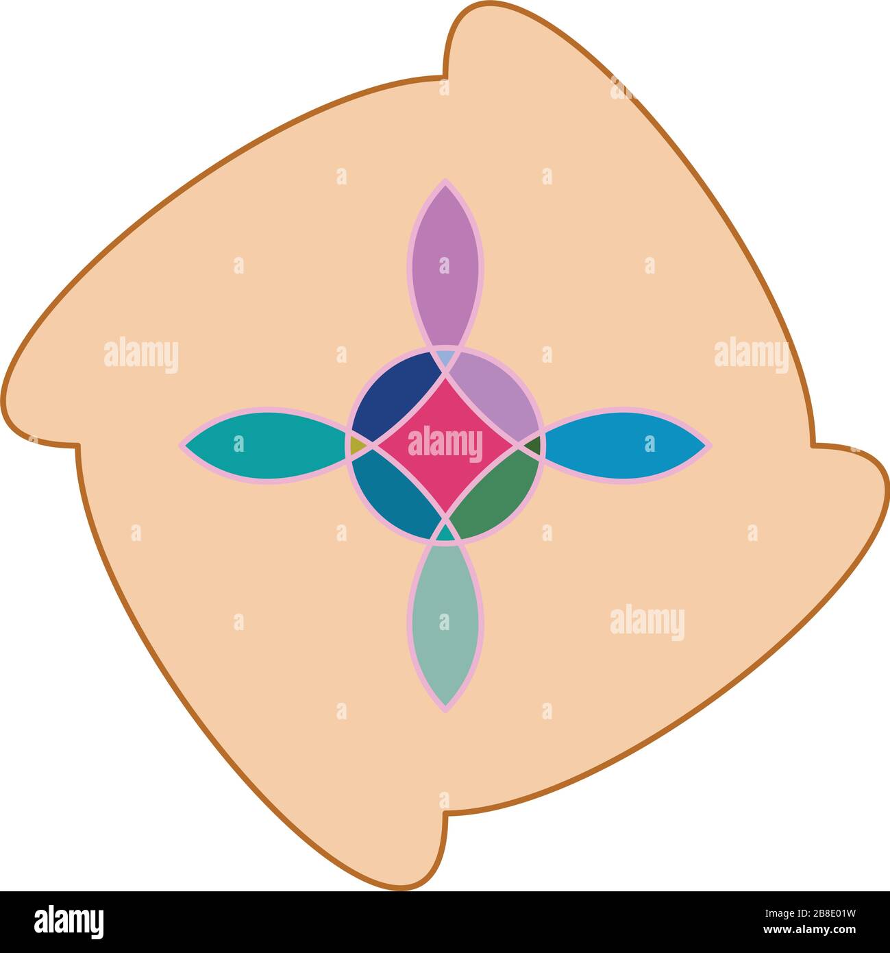 geometric mandala / ornament / decoration symbol, icon. simple, basic ...
