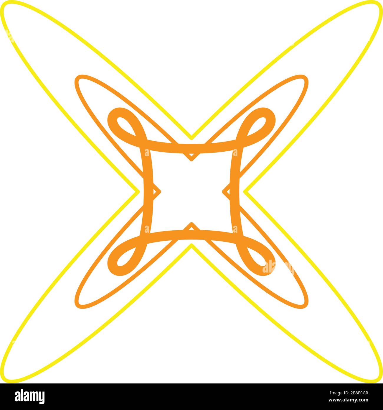 Geometric mandala / ornament / decoration symbol, icon. Simple, basic ...